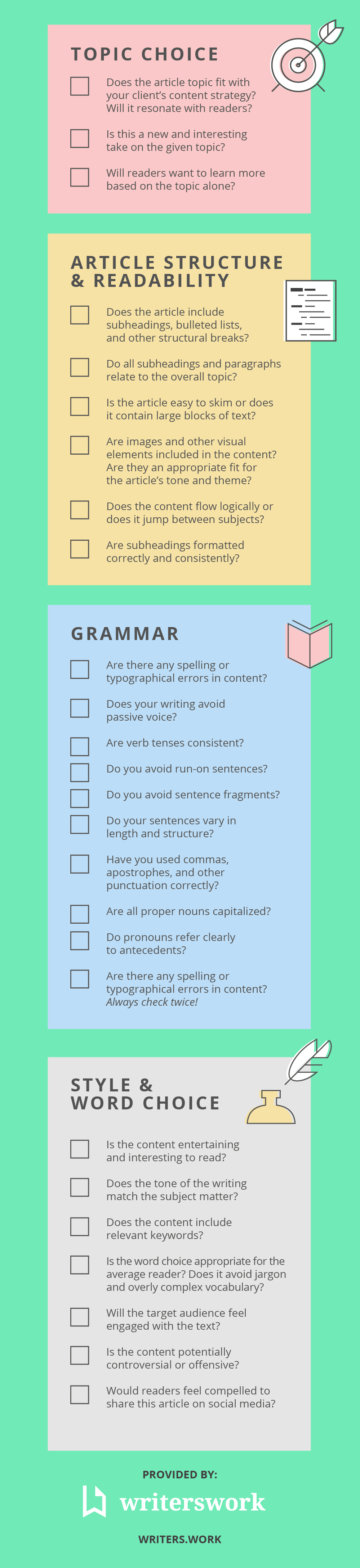 The Ultimate Editing Checklist For Freelance Writers Writers Work Blog The Ultimate Editing Checklist For Freelance Writers Writers Work Blog